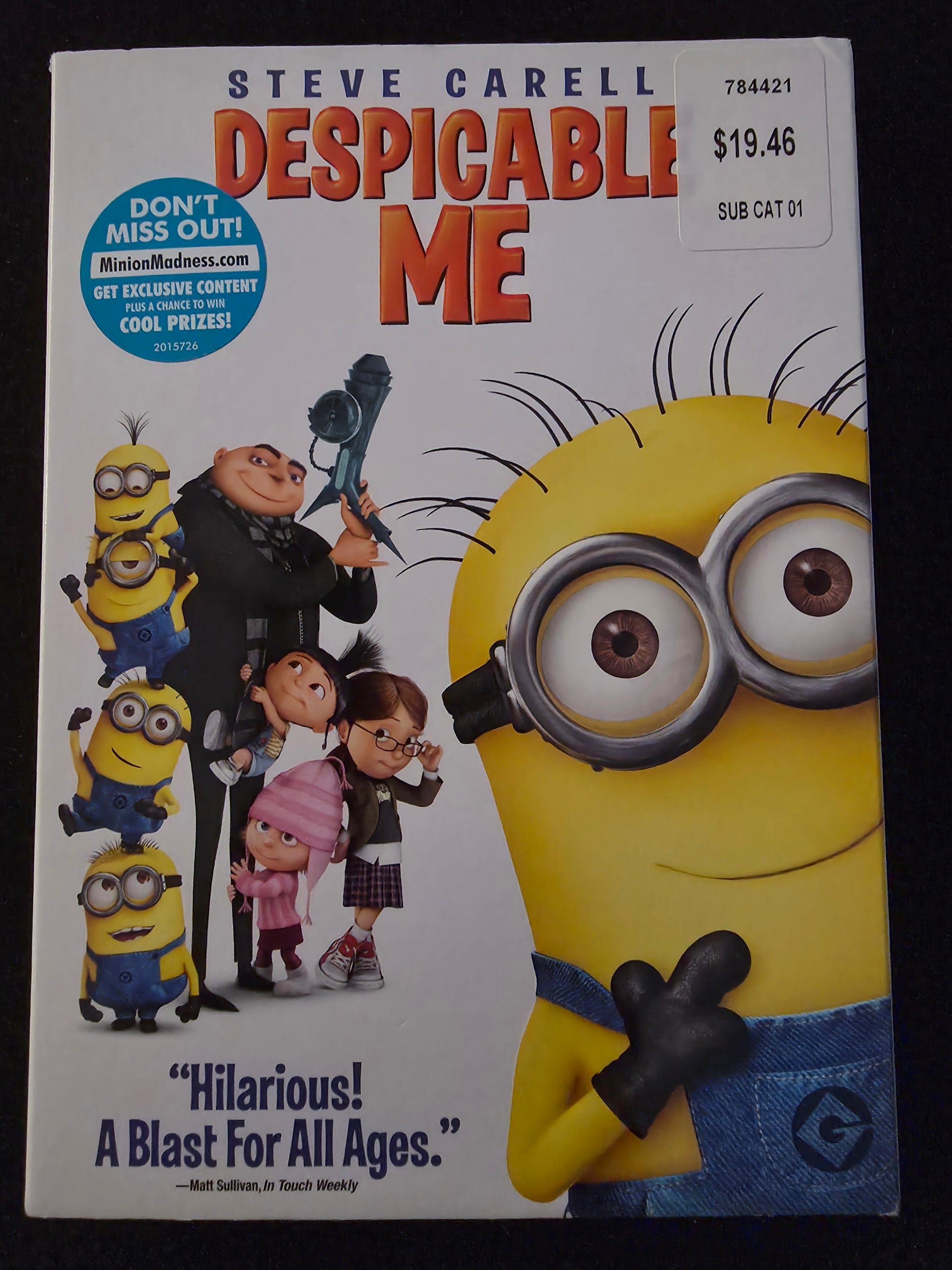 Despicable Me DVD Movie Steve Carell NEW Minions & Gru Kids Movie Vill ...